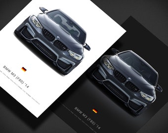 BMW M3 F80 Poster Print Wall Art Car Photography - Etsy