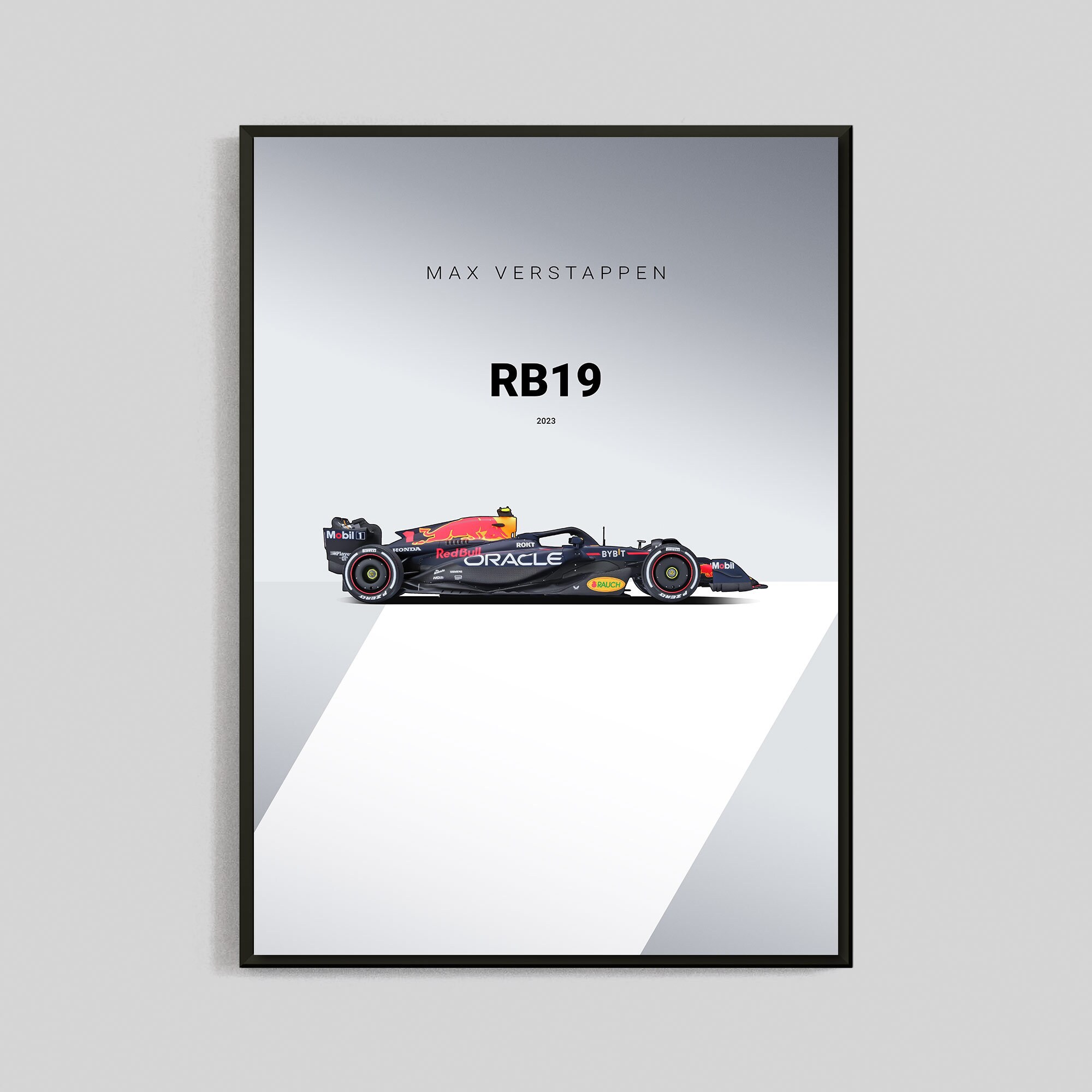 Max Verstappen 2023 Red Bull RB19 F1 2023 Poster Print Car Poster Car ...