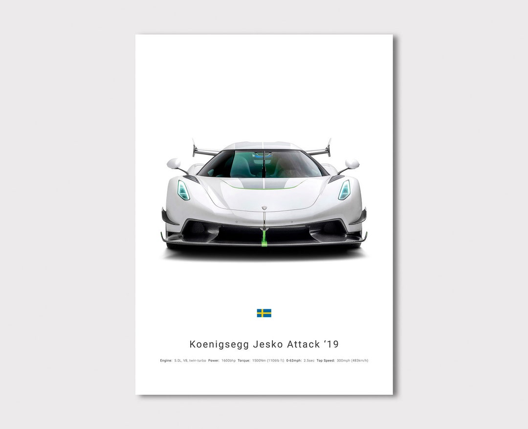 Koenigsegg Jesko Attack Poster Print Car Poster Car Wall Art - Etsy