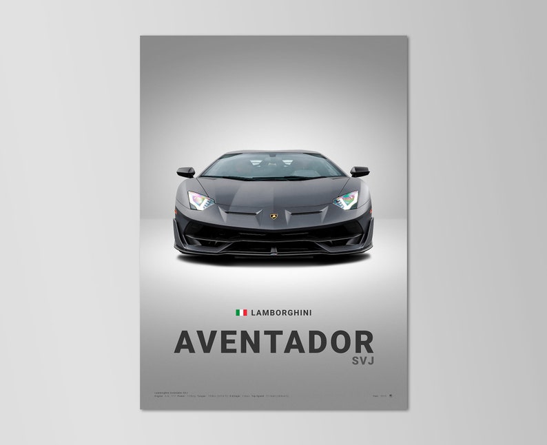 Lamborghini Aventador SVJ Poster Print Car Poster Car Wall Art - Etsy