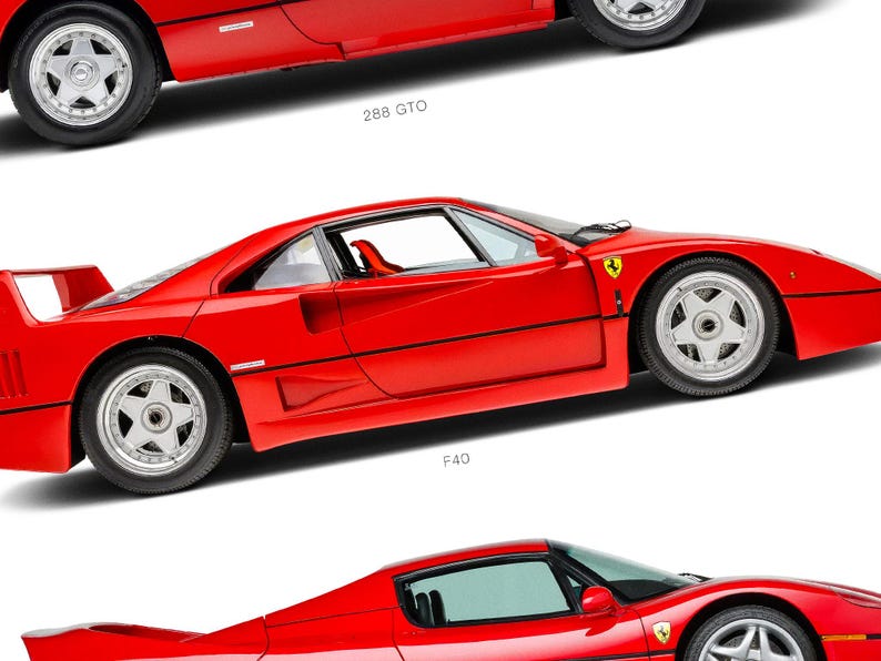 Ferrari Supercars: 250 GTO - F80 | Car Poster Print | Automotive Wall ...