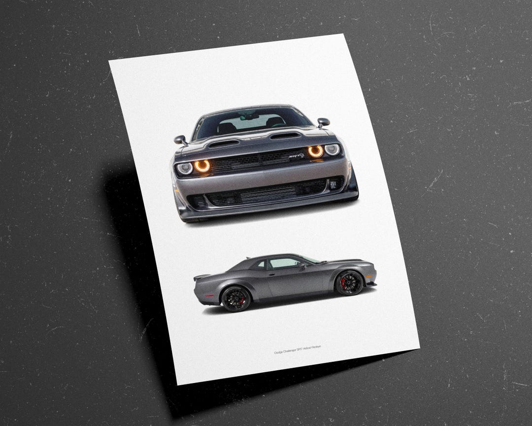 Dodge Challenger SRT Hellcat Redeye Widebody 2019 Car Poster Print ...