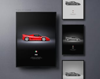 Ford Mustang Shelby GT500 - Car Poster Print | Automotive Wall Art ...