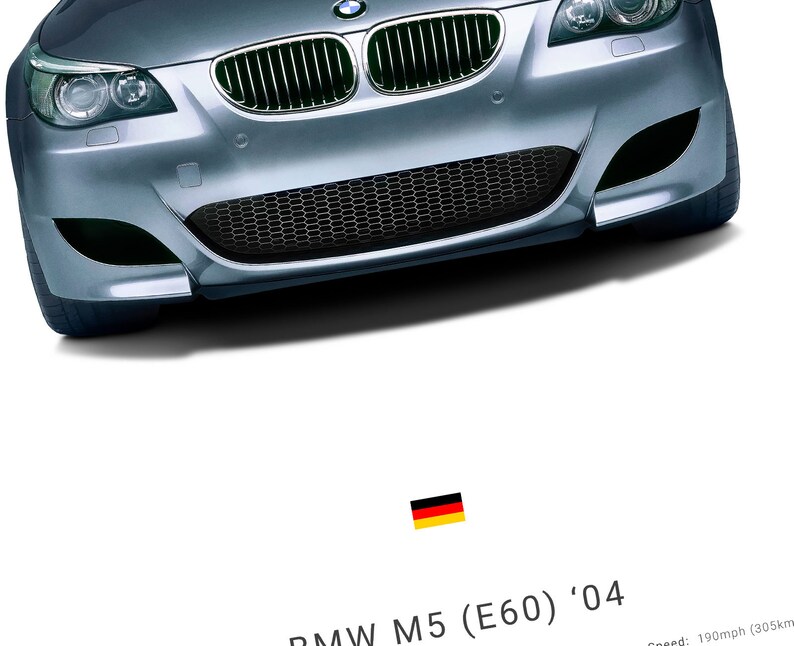 BMW M5 E60 Poster Print Car Poster Car Wall Art - Etsy