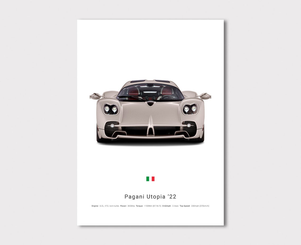 Pagani Utopia Poster Print Car Poster Car Wall Art - Etsy