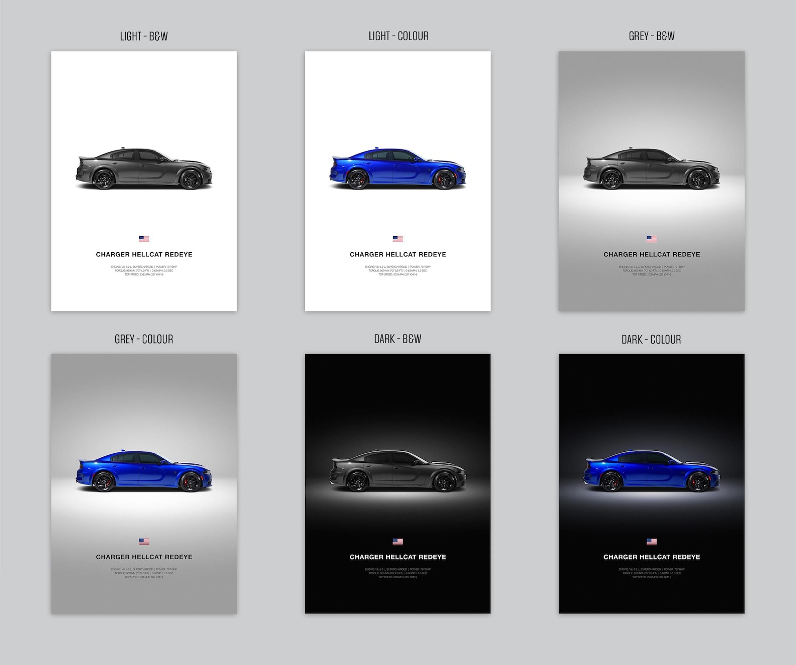 Dodge Charger SRT Hellcat Redeye 2021 - Car Poster Print | Automotive ...