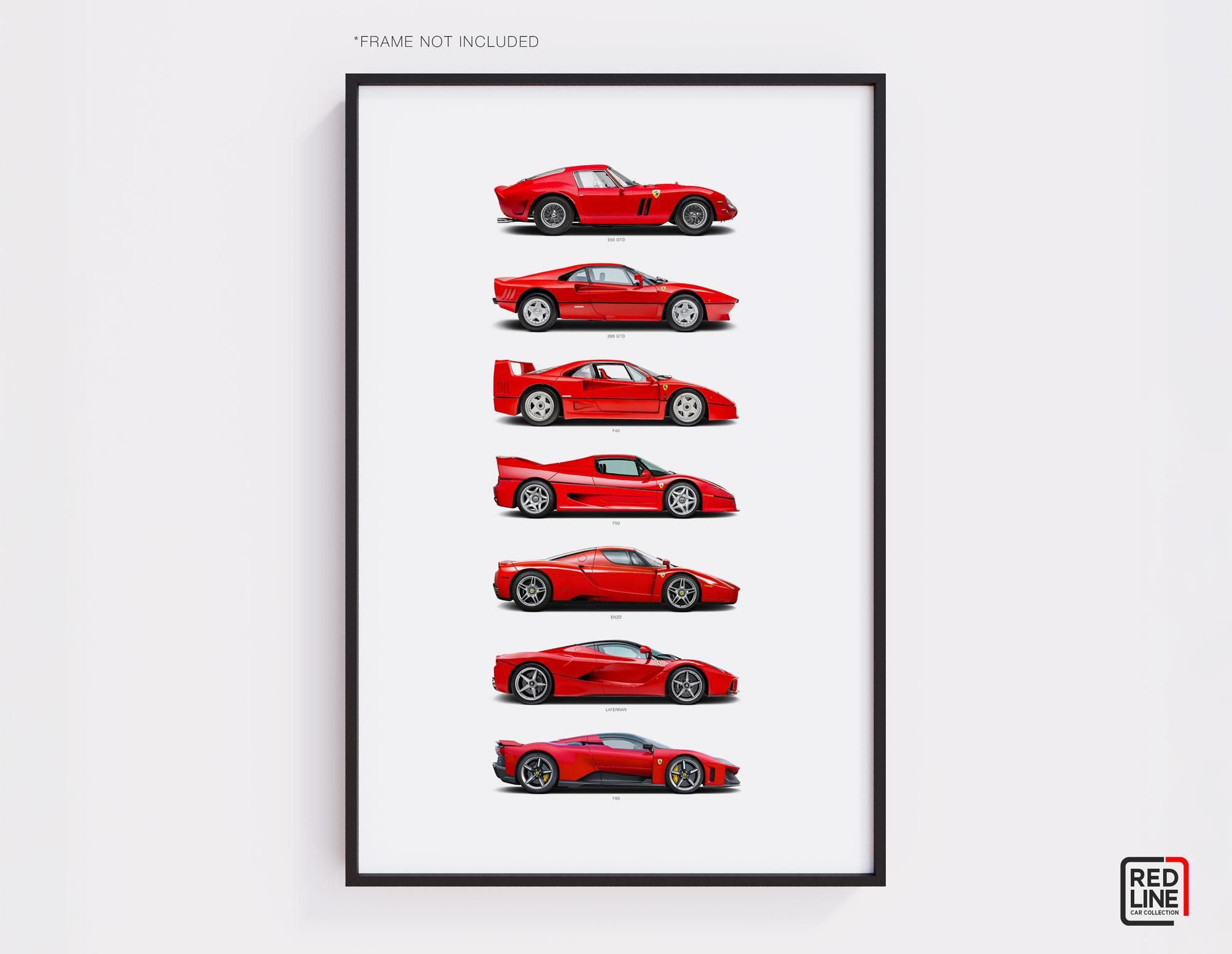 Ferrari Supercars: 250 GTO - F80 | Car Poster Print | Automotive Wall ...