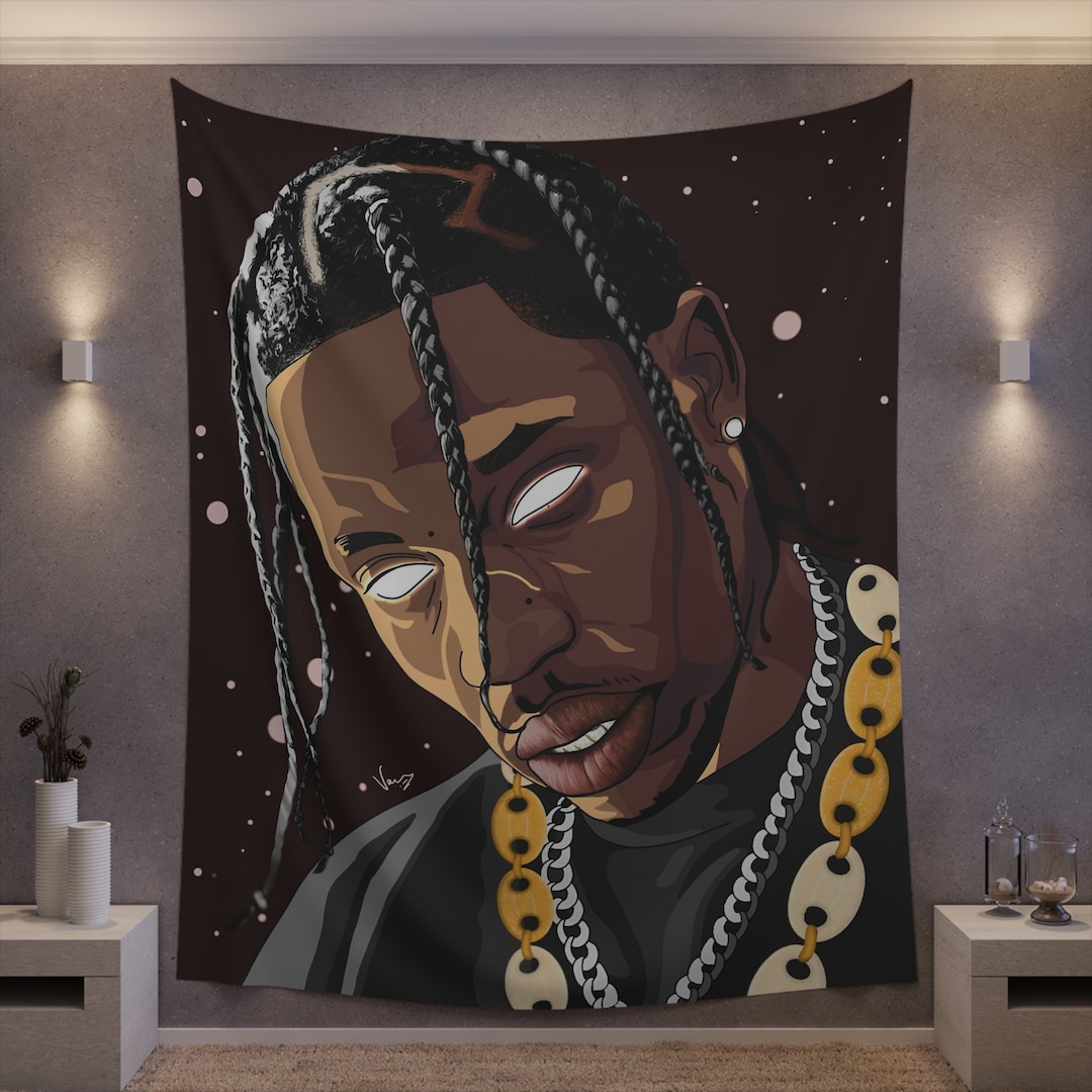 Travis Scott Wall Tapestry, Travis Scott Wall Decor , Aesthetic Item ...