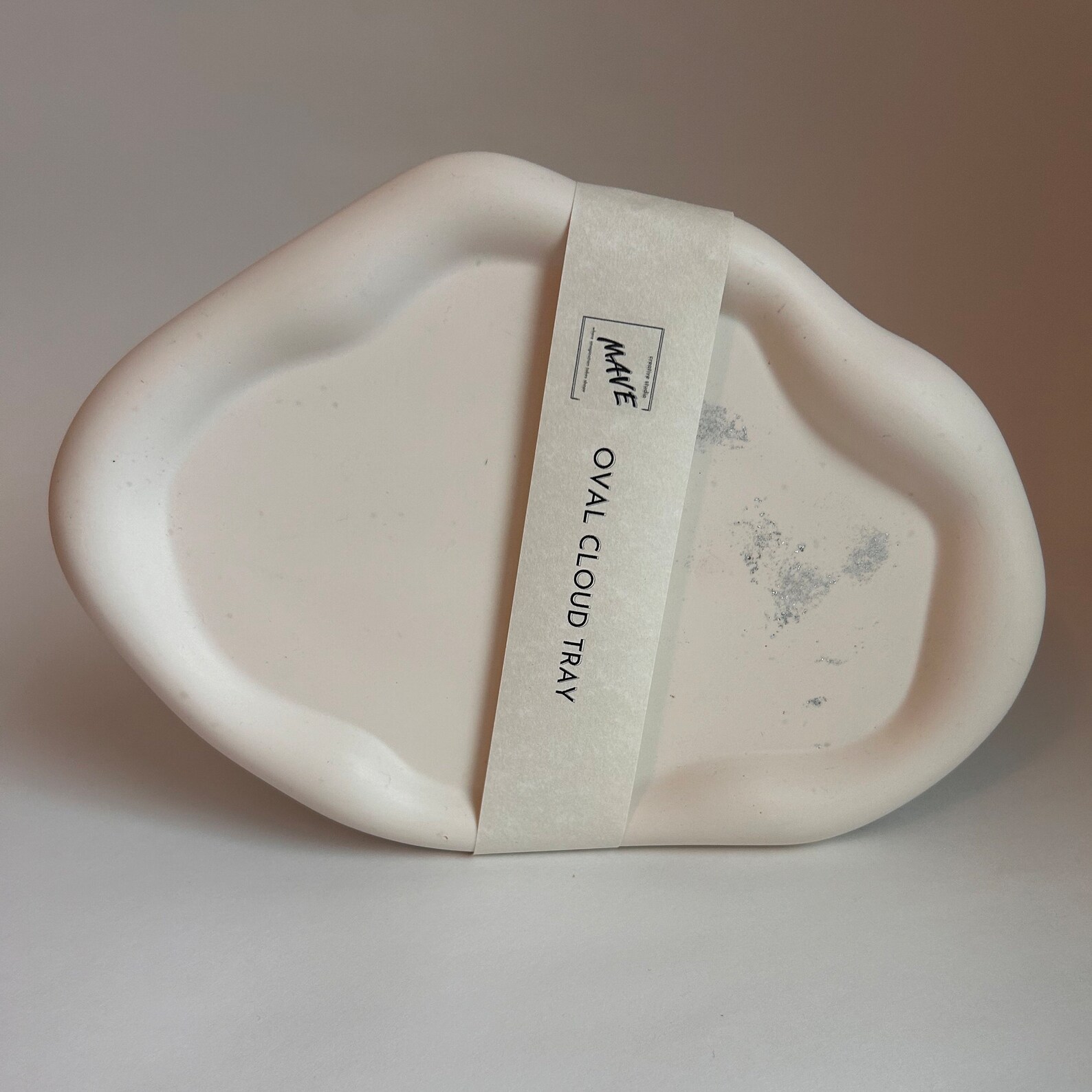 Handmade Oval Cloud Tray Jesmonite Trinket Tray Candle Holder Jewelry Tray Modern Decori ...