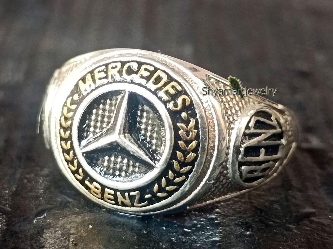 Mercedes Benz Ring, Benz Signet Ring, 925 Sterling Silver, Car Lover ...