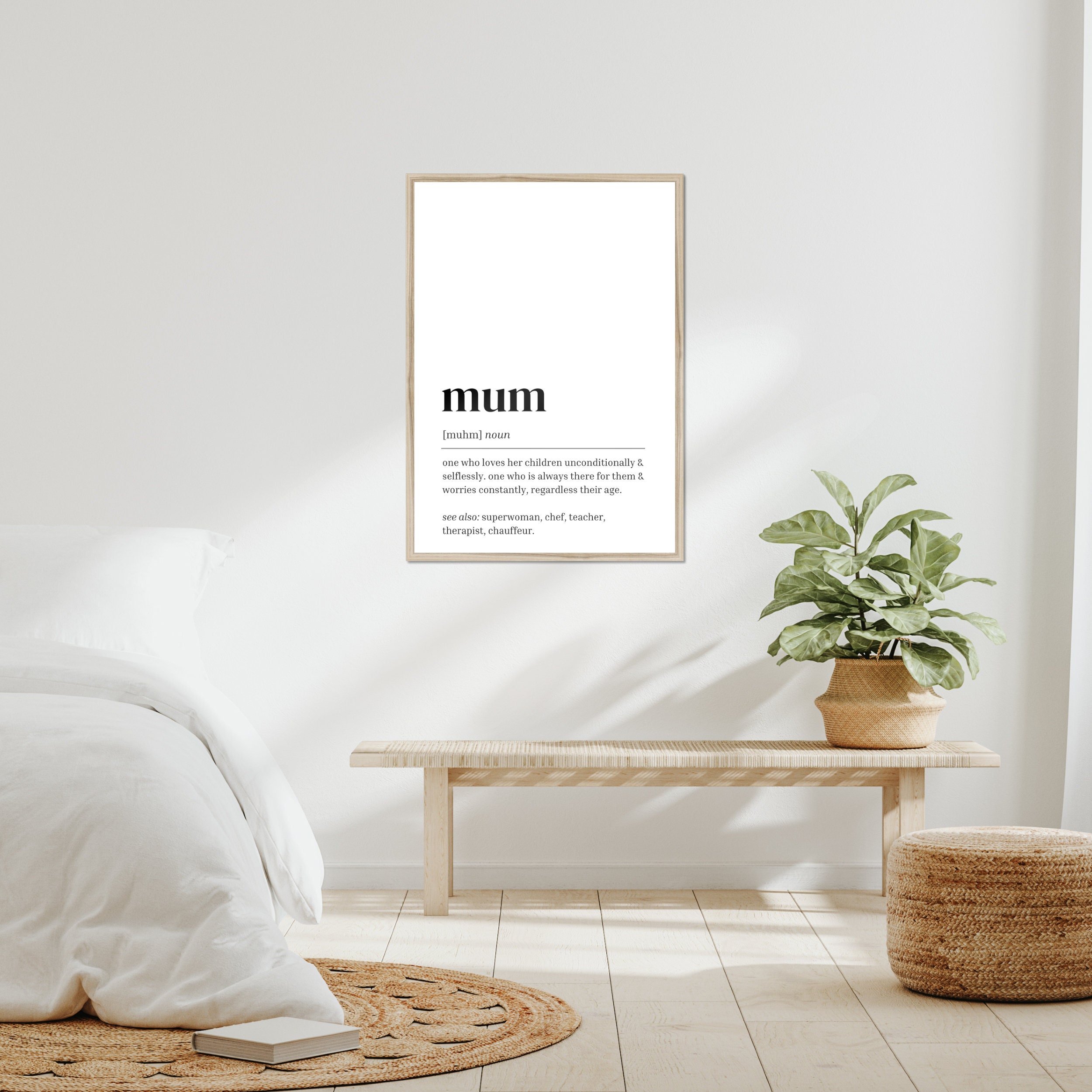 Mum Definition Print Wall Art Mum Poster Gifts for Mum Gifts for Her ...