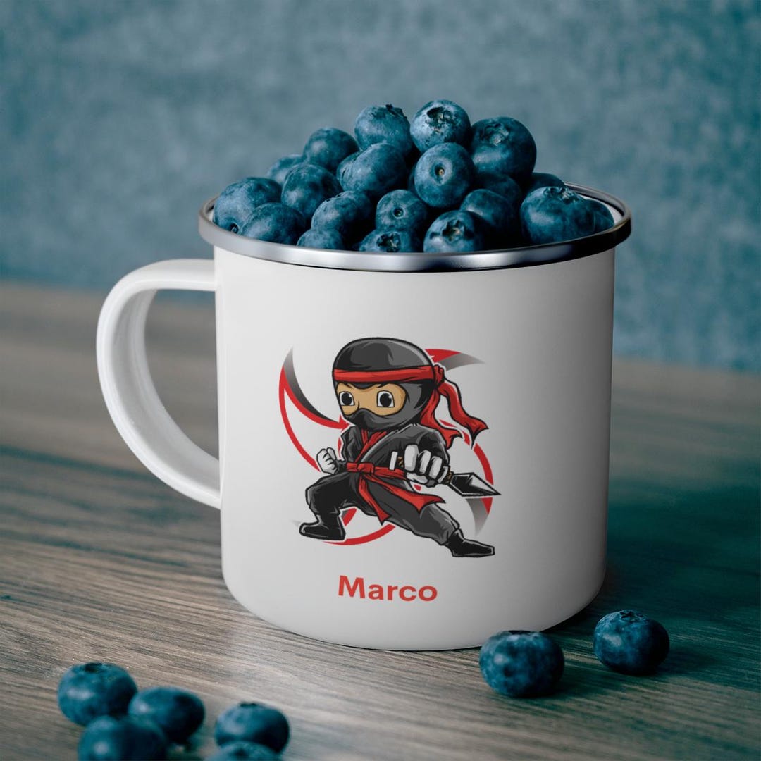 Personalized Ninja Mug for Kids, Custom Name Gift Christmas Birthday ...