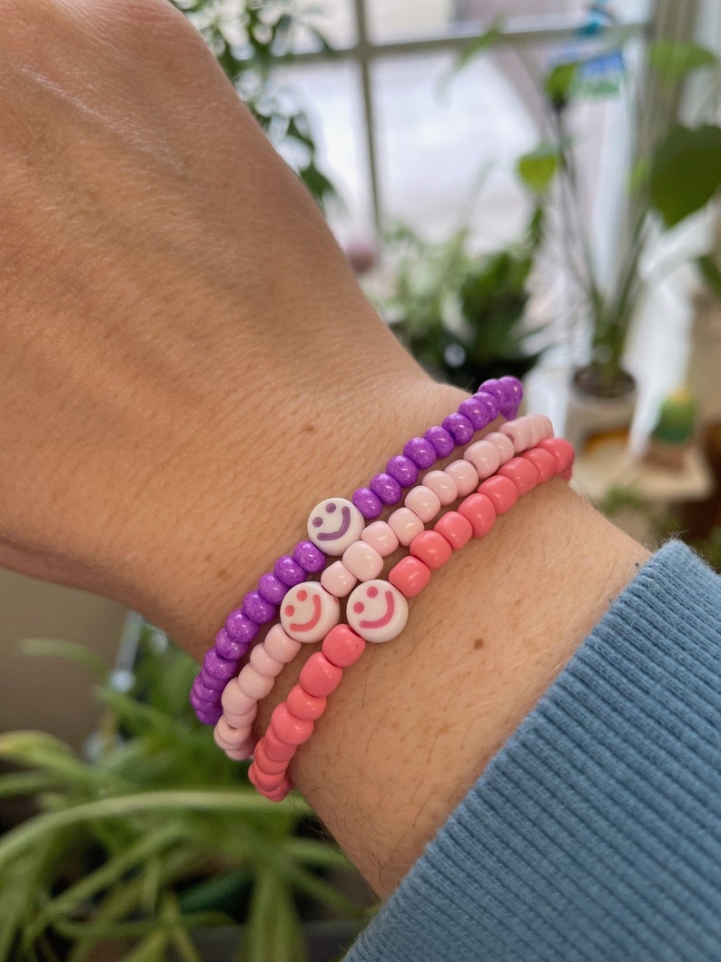Smiley Face Bracelets, Friendship, Gift, Jewelry, Spring, Summer ...