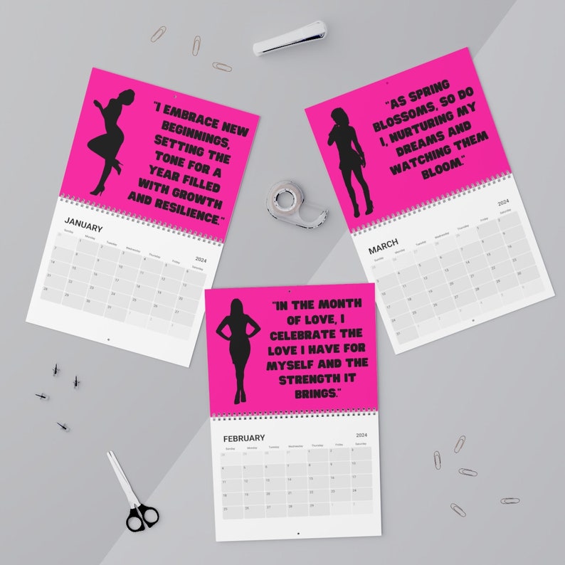 Girls 12 Month Calendar (2024) - Etsy