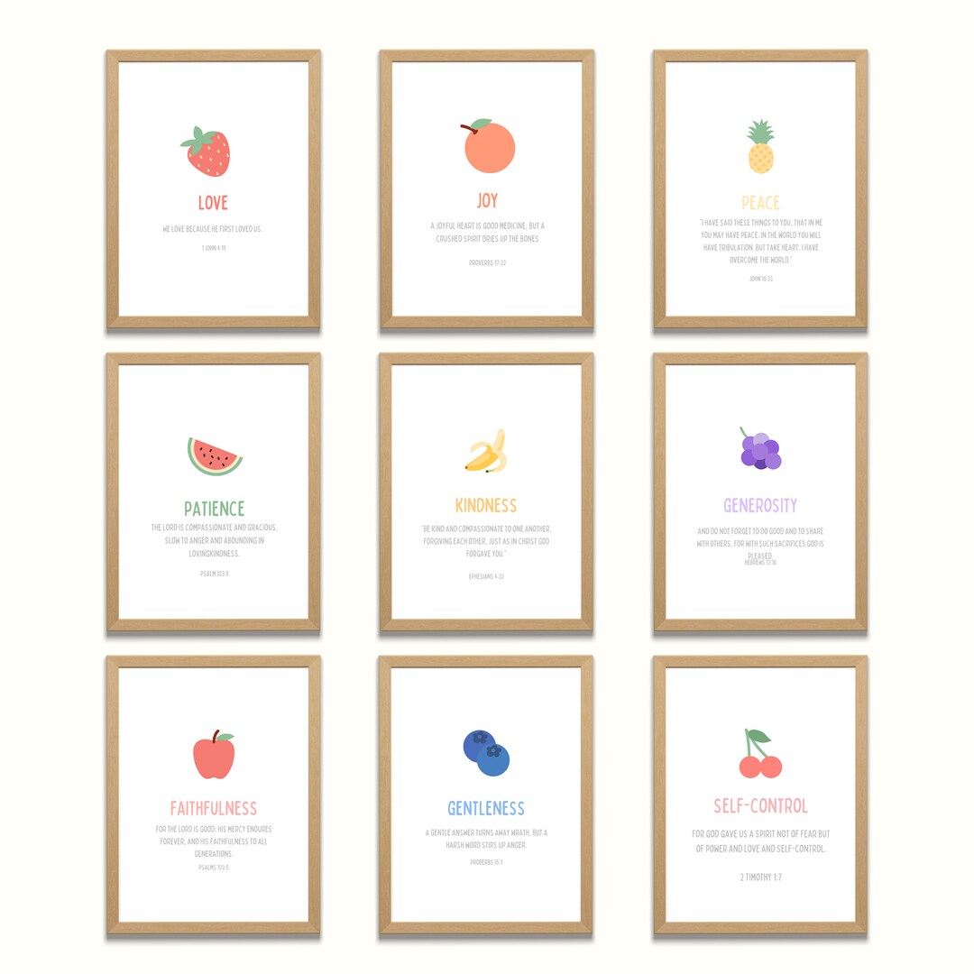 Fruits of the Spirit Printable Poster, Christian Wallart, Christian ...
