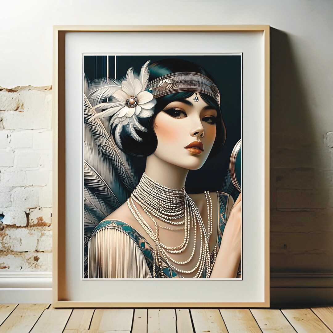 A3 Poster, Retro Style, Art Deco Theme, Flapper Girl, Peaky Blinder ...