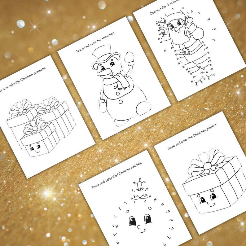 Children's Christmas Activity Book 18 Pages Christmas Coloring Books ...