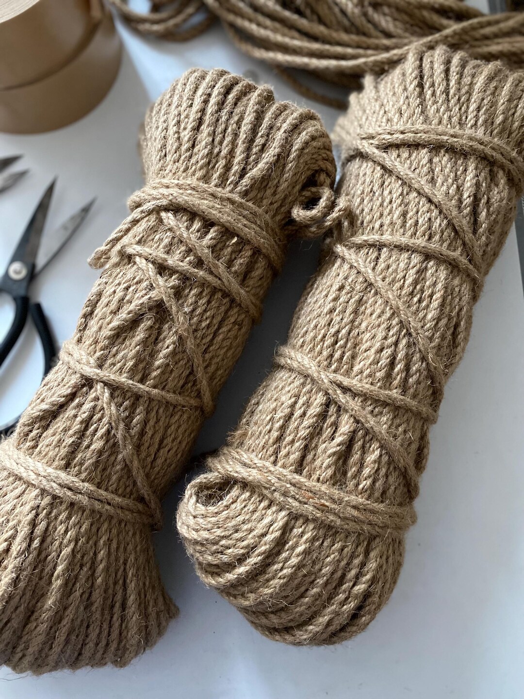 Jute Rope for Sewing (10 Yards) Soft Twist of Fibers, Burlap Cording ...