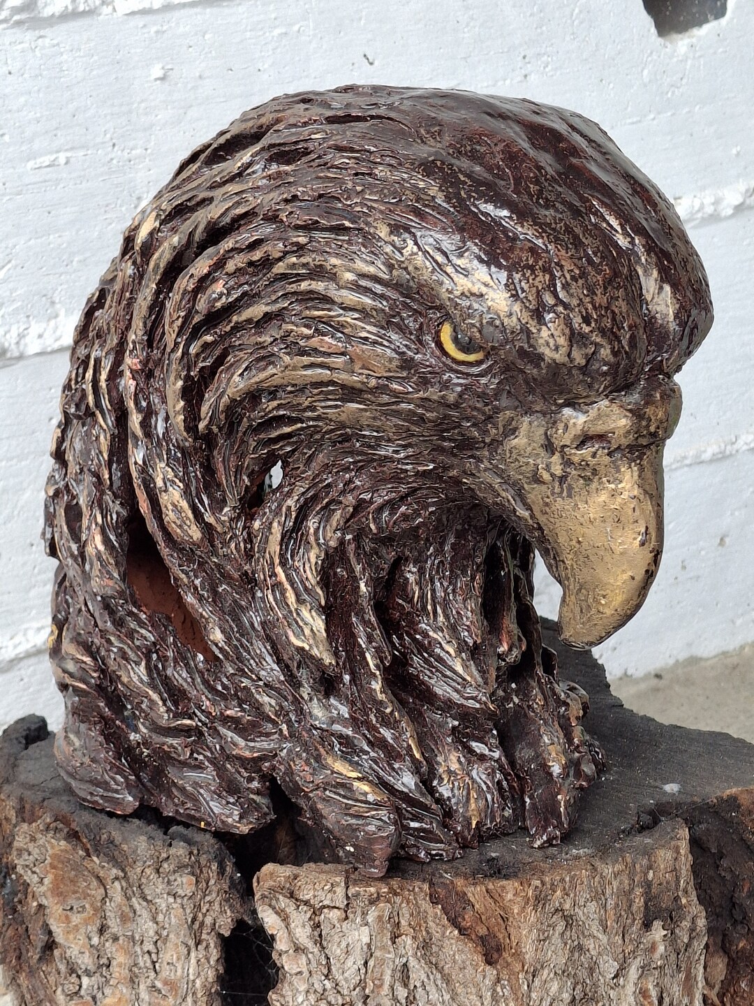 Exceptional, Large Eagle Head Made of Ceramic, Hand-modeled Unique ...