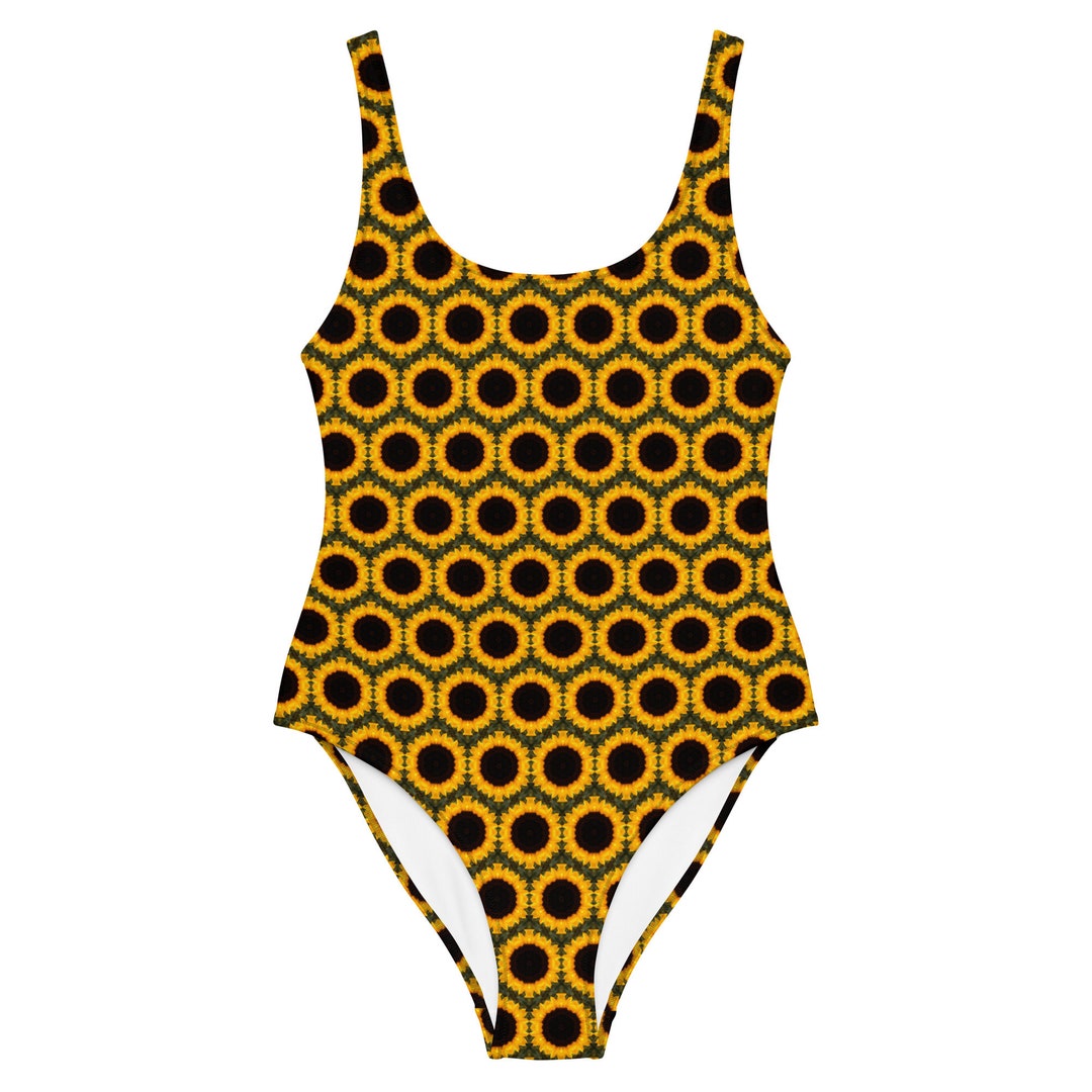 Designer One-piece Swimsuit With sunflower Boutique Design. Great for ...