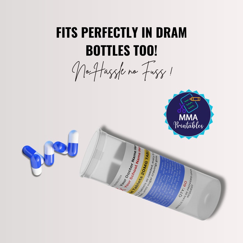 Editable Prescription Label Template | Pill Bottle Label | RX Label ...