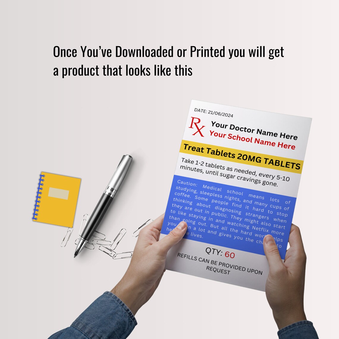 Editable Prescription Label Template | Pill Bottle Label | RX Label ...