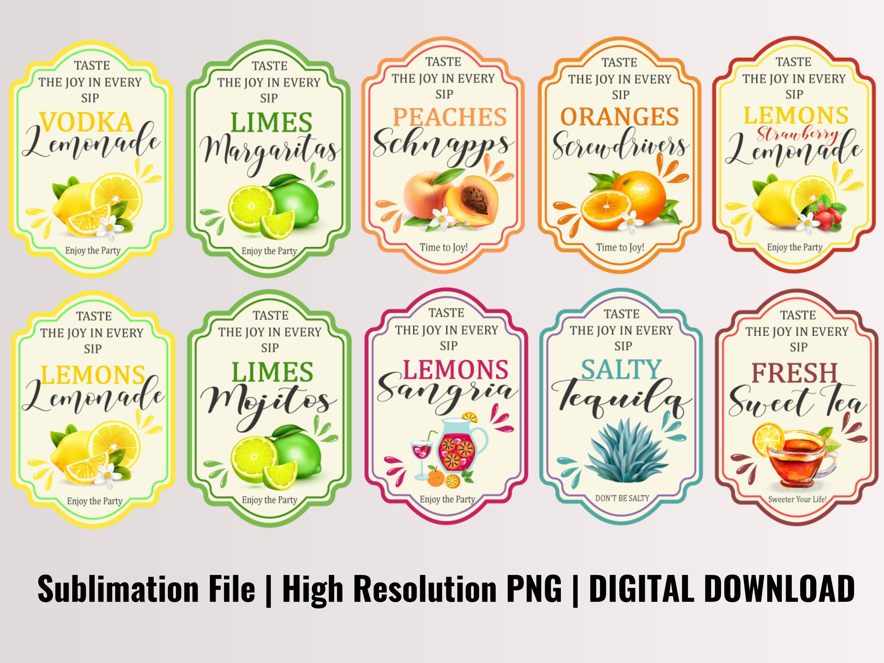 Lemonade Label | Tequila Label | Margarita Png | Vodka Lemonade | Retro ...