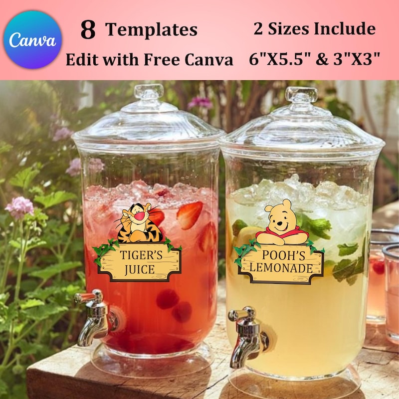 Drink Picture Labels - Etsy UK