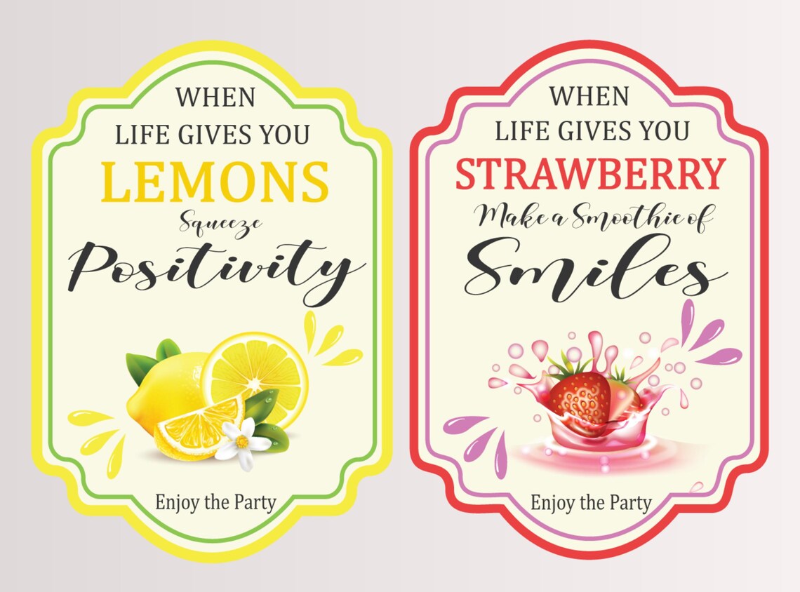 Lemonade Label | Margarita Png | When Life Gives You Lemons | Retro ...