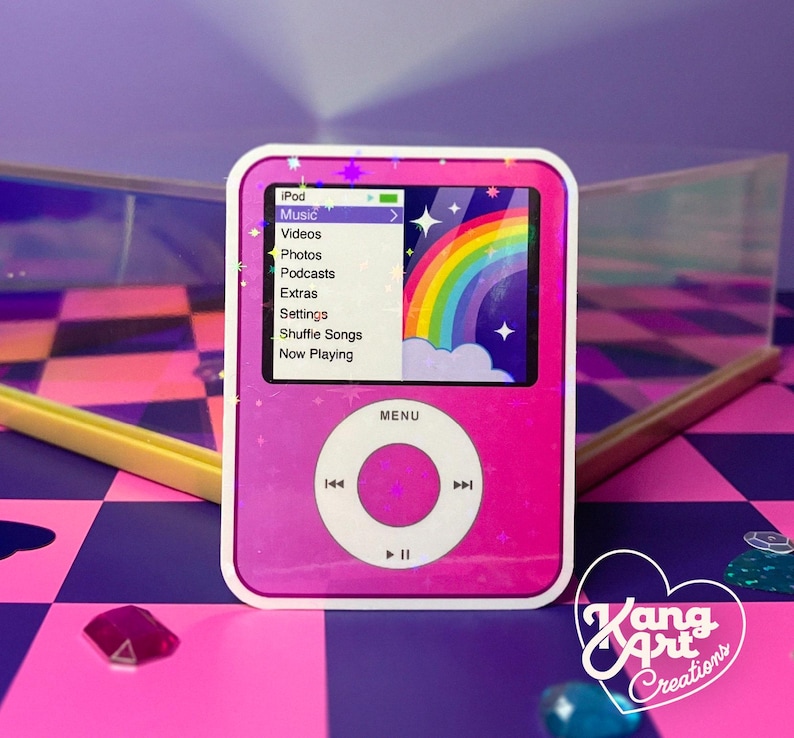Y2K Music Player Holographic Sticker, Nostalgic Y2K Sticker, Cute Y2K ...