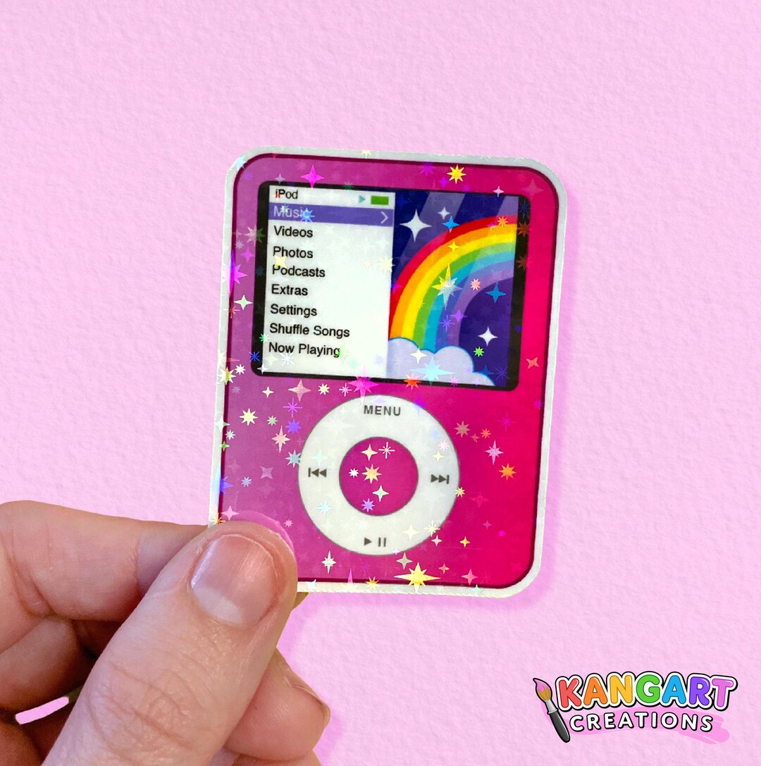 Y2K Music Player Holographic Sticker, Nostalgic Y2K Sticker, Cute Y2K ...