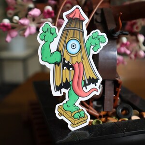 Kasa Obake - One Legged Umbrella - Yokai Sticker - Etsy