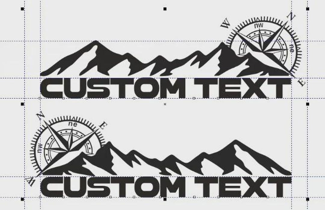 Custom Text Mountain Decal – Fits Compatible Jeep Wrangler - Etsy