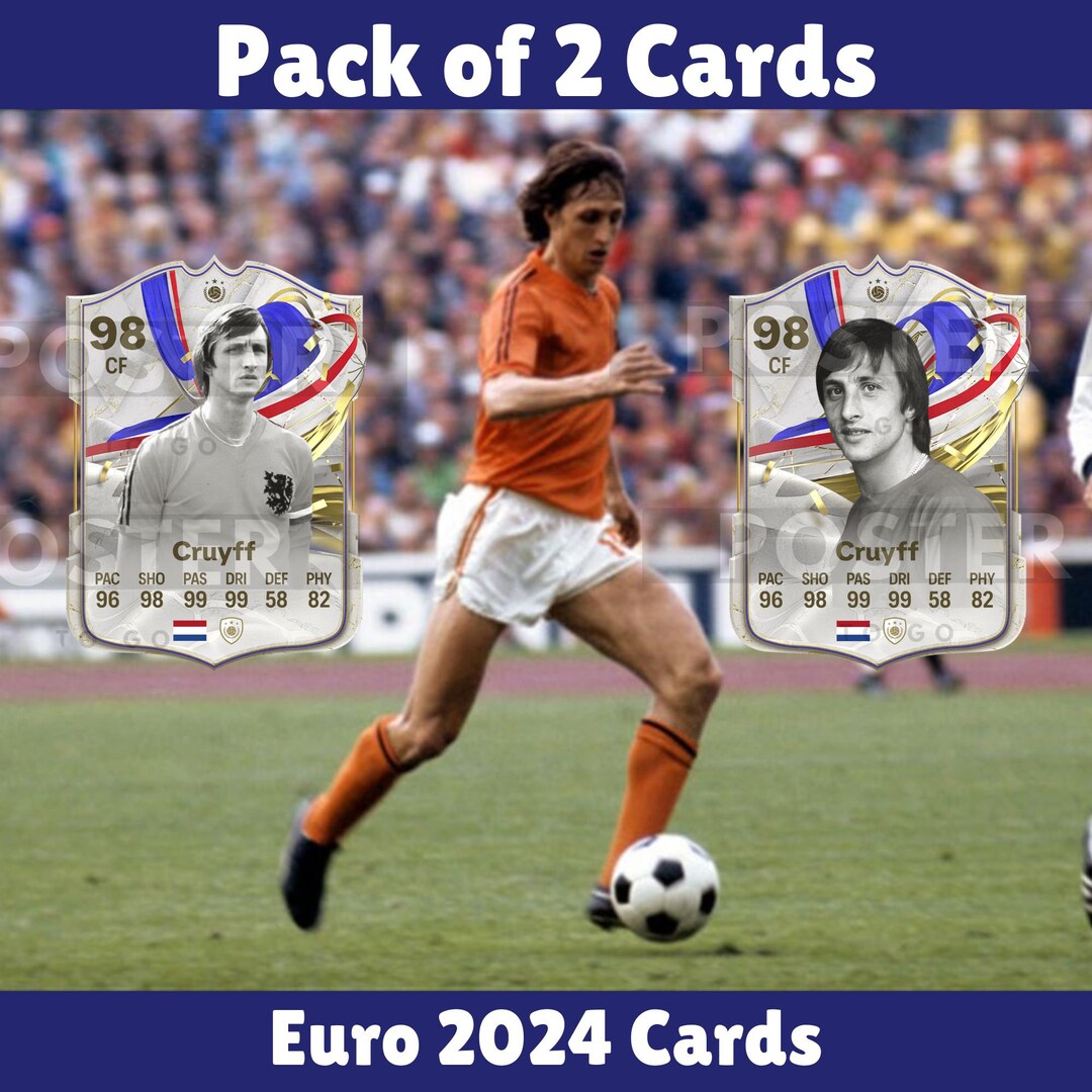 Johan Cruyff EA FC 24 Euro 2024 Card, Pack of 2, Fut Fifa Ultimate Team ...