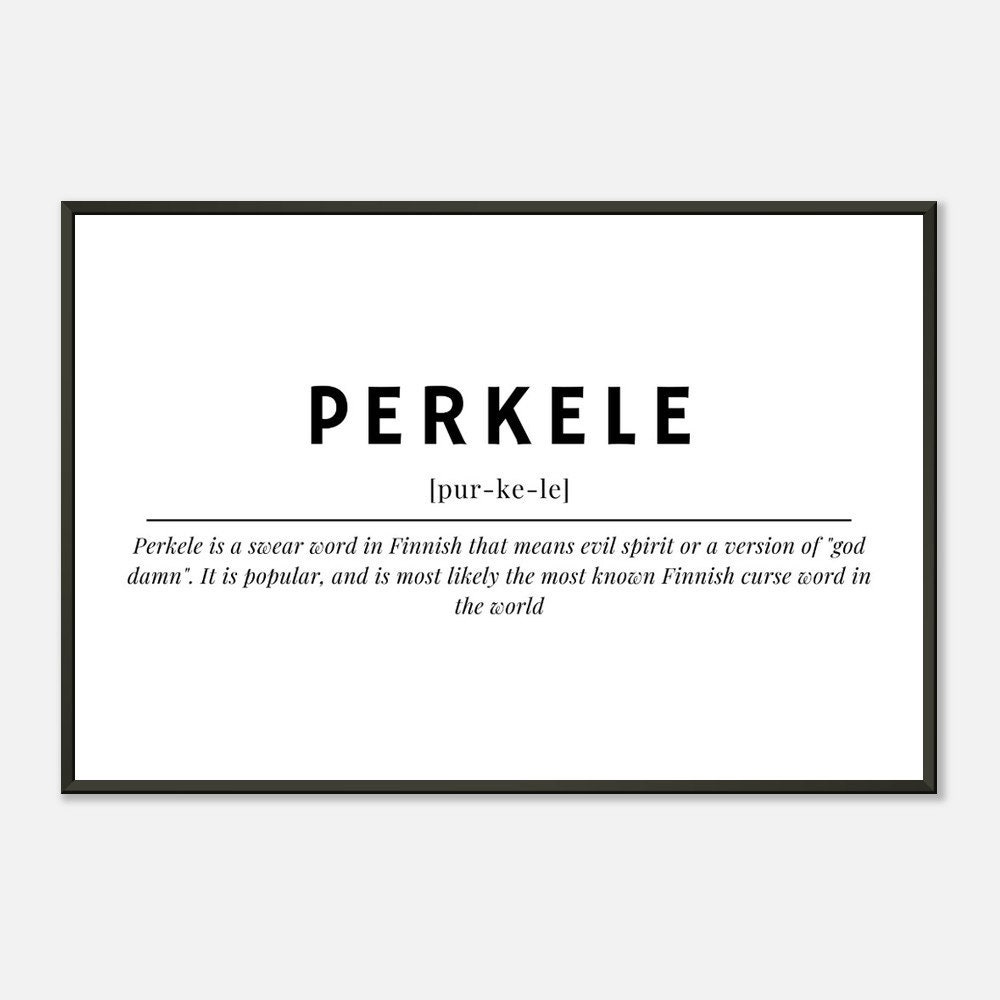 Perkele-definition Poster on Premium Matte Paper and With Metal Frames ...
