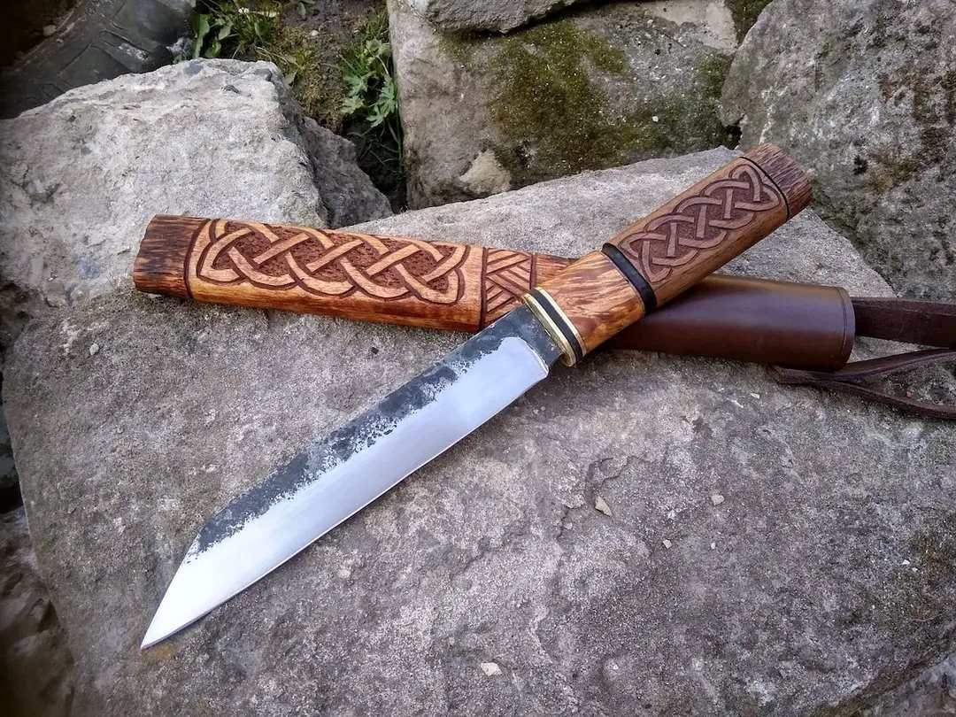 Custom Handmade Scandinavian Medieval Times Seax Knife, Handforged ...