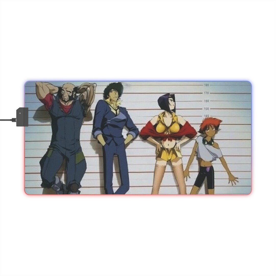 Anime Cowboy Bebop Desk Mat goodbye Space Cowboy Spike Swordfish Black ...