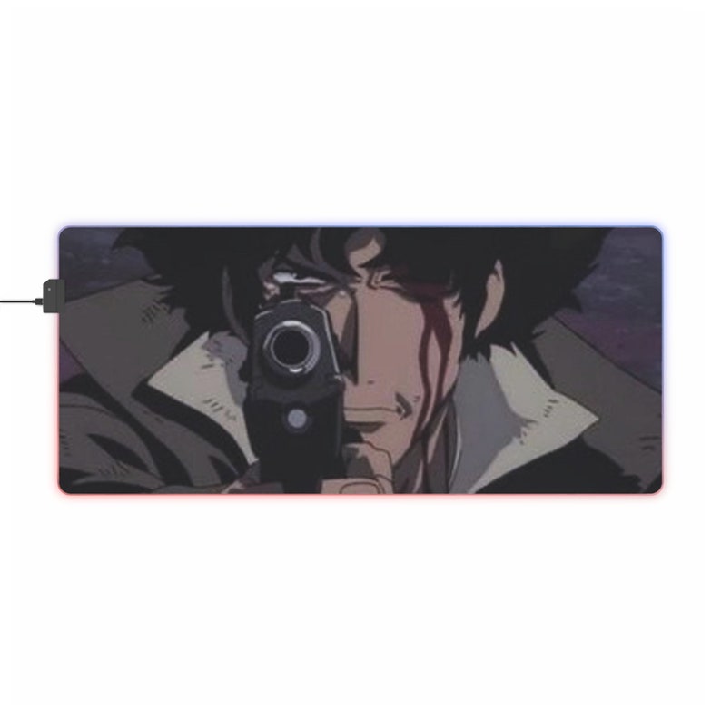 Anime Cowboy Bebop Desk Mat goodbye Space Cowboy Spike Swordfish Black ...