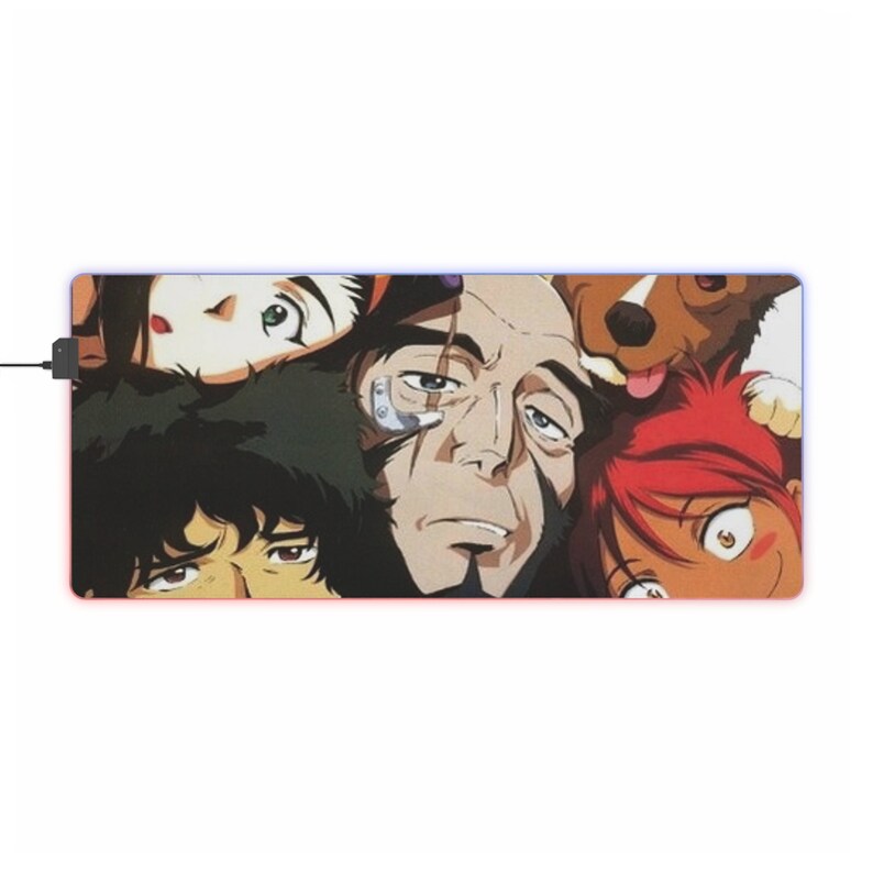Anime Cowboy Bebop Desk Mat goodbye Space Cowboy Spike Swordfish Black ...