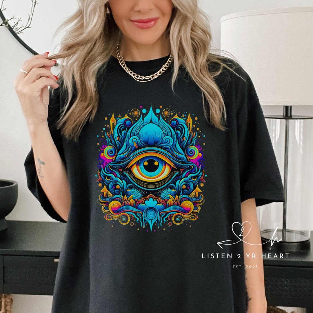 Mystic Psychedelic Third Eye Shirt, Trippy 3rd Eye Shirt, Esoteric Eye ...