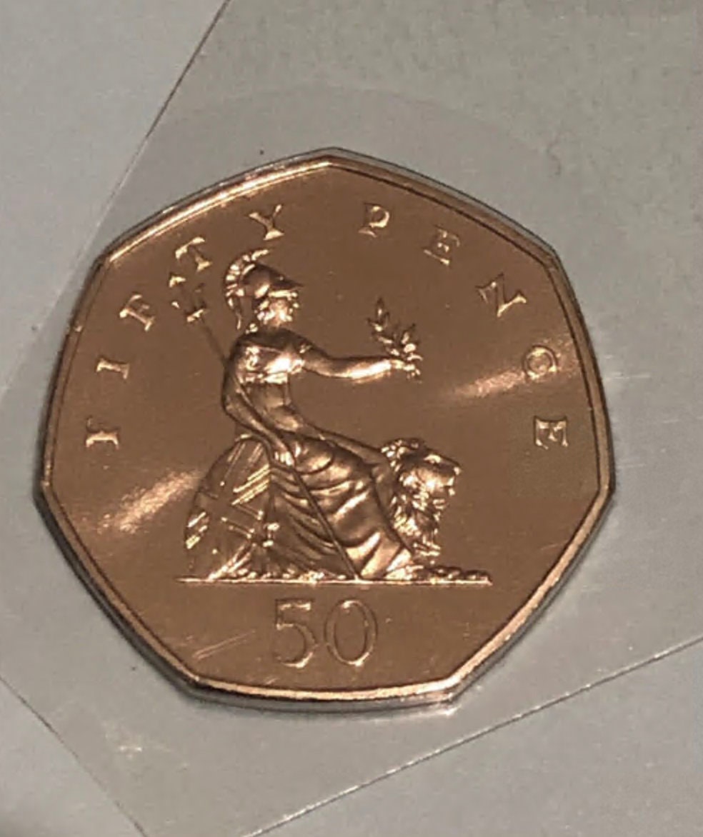 1997 50p Britannia Last Large Style Old Fifty Pence Coin Uncirculated ...