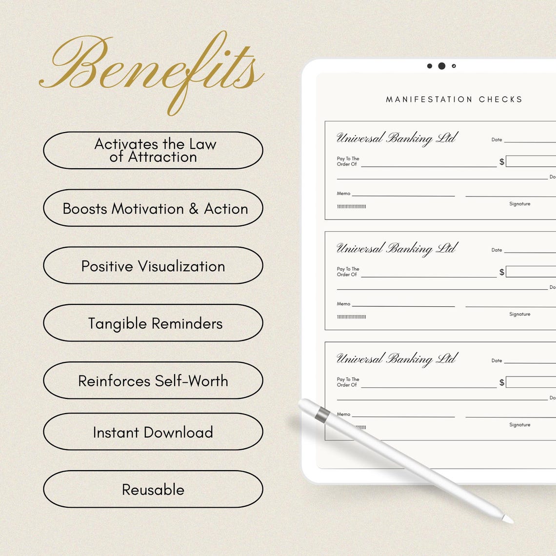 Printable Manifestation Checks | Printable Abundance Checks ...