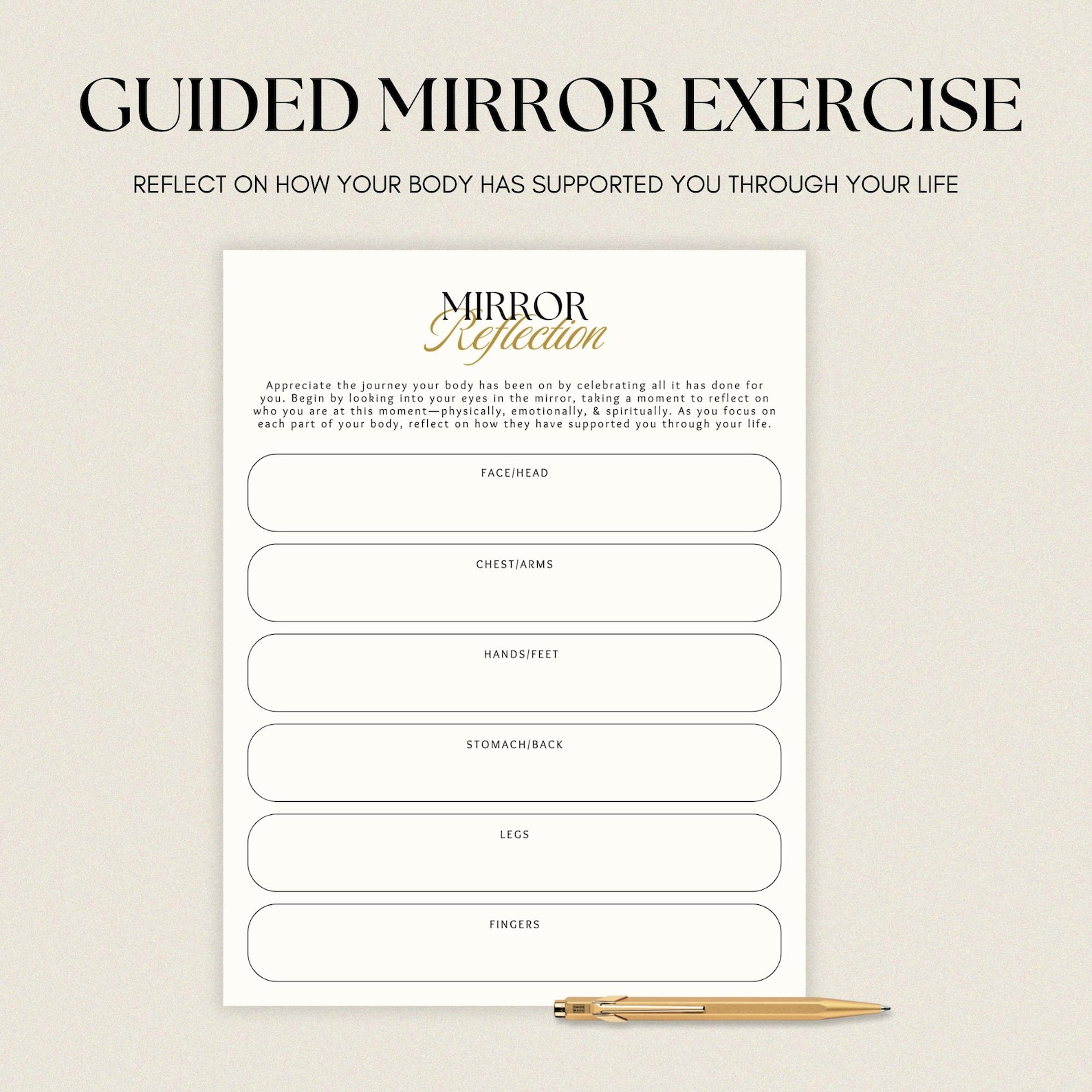 Printable Body Positivity Page | Body Image Worksheet | Body Positivity ...