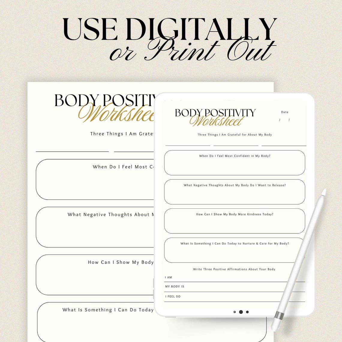 Printable Body Positivity Page | Body Image Worksheet | Body Positivity ...