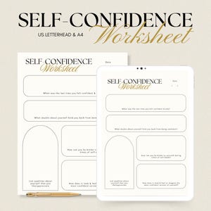Printable Self-confidence Worksheet | Confidence Journal Prompts ...