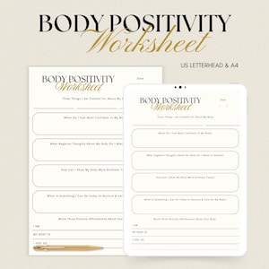 Printable Body Positivity Page | Body Image Worksheet | Body Positivity ...