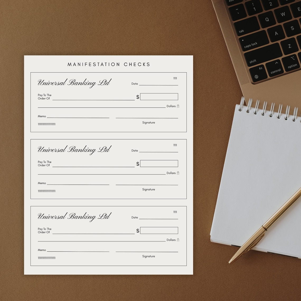 Printable Manifestation Checks | Printable Abundance Checks ...