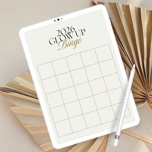2026 Glow up Bingo Card | Printable Vision Board Bingo | New Years ...