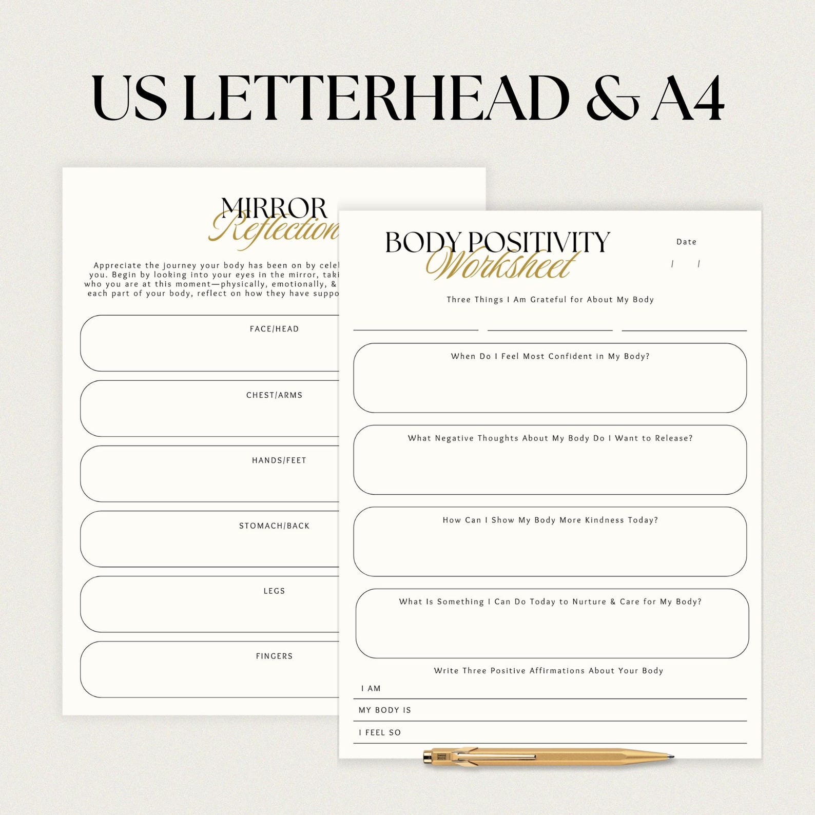 Printable Body Positivity Page | Body Image Worksheet | Body Positivity ...