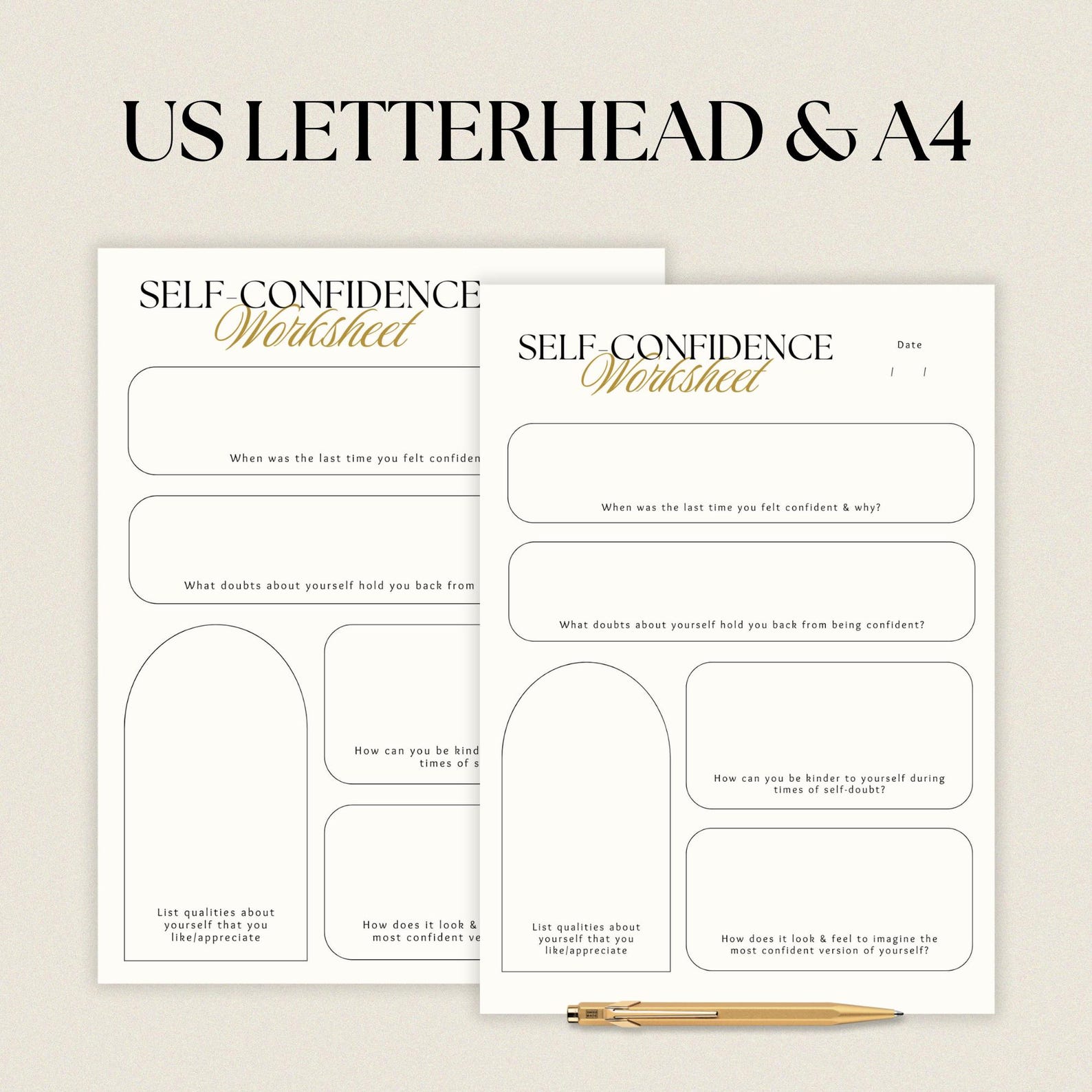 Printable Self-confidence Worksheet | Confidence Journal Prompts ...